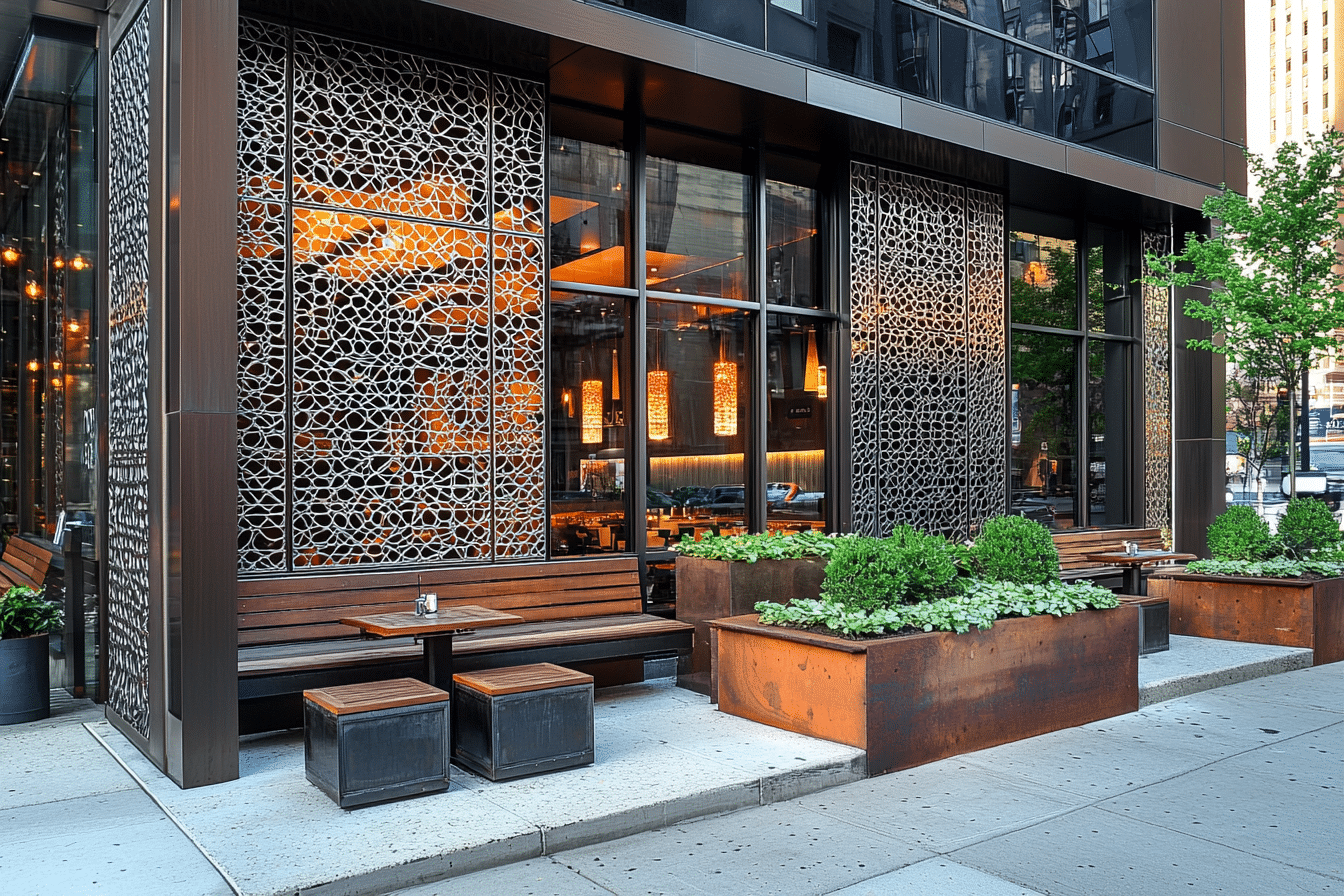Stainless Steel Grilles in Commercial Facade Projects